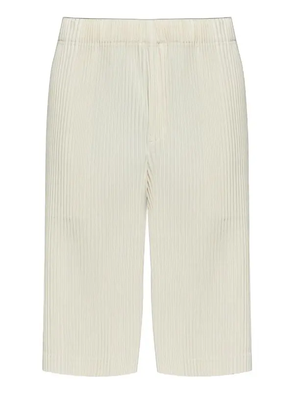 Issey Miyake Homme Plissé Pleated Shorts - Off White