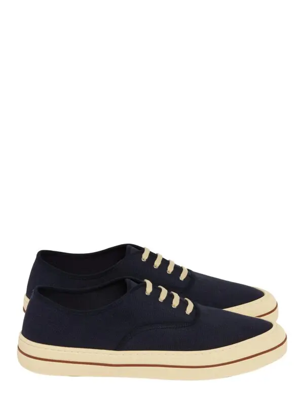 Loro Piana Lace-up Low-top Sneakers - Black
