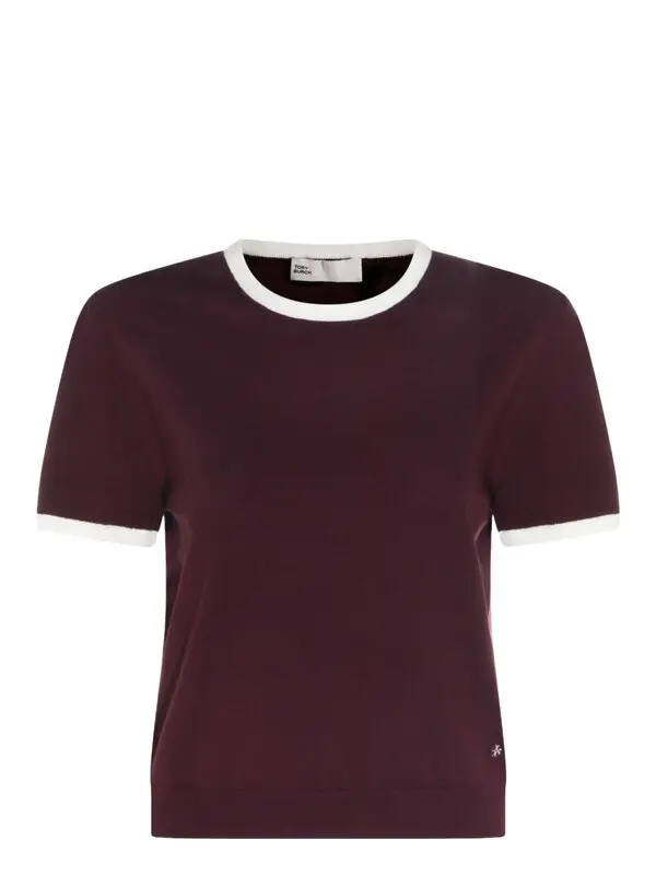 Tory Burch Short Sleeve Crewneck T-shirt - Black