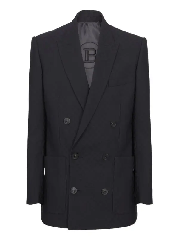 Balmain Double Breasted Tailored Jacket - Black