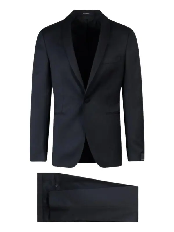 Tagliatore Double-breasted Tailored Suit - Black