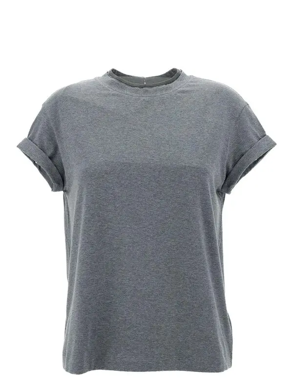Brunello Cucinelli Embellished Crewneck T-shirt - No