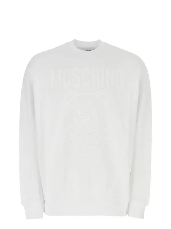 Moschino Detailed Crewneck Sweatshirt - White