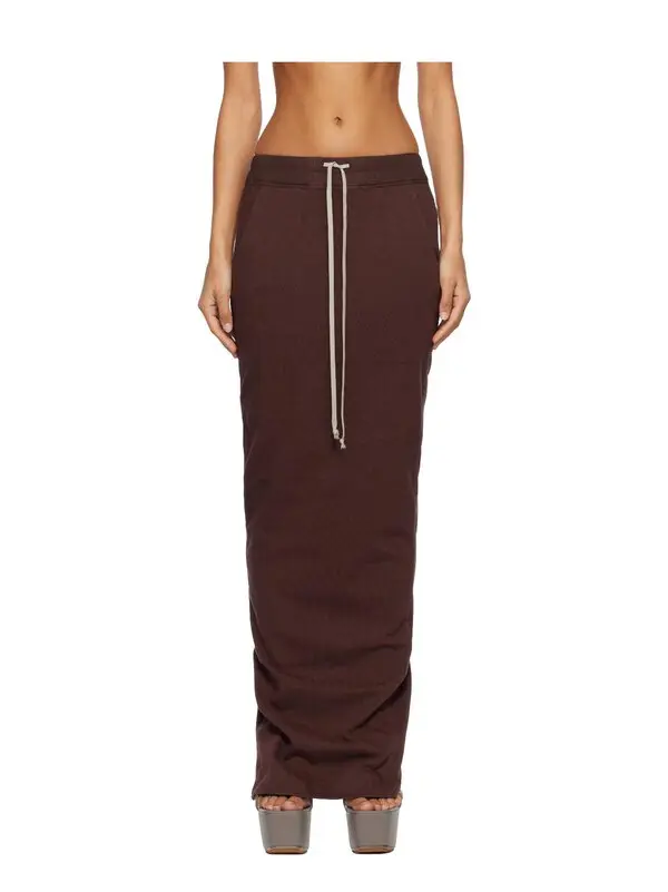 Rick Owens Drawstring Pencil Skirt - Brown