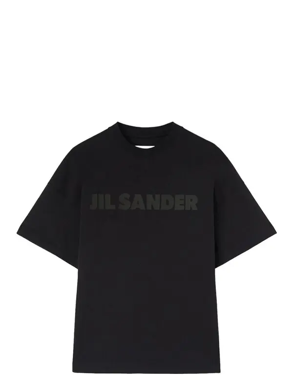 JIL SANDER Crewneck Short Sleeve T-shirt With Logo - Black