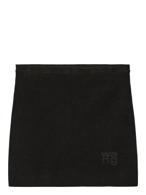 Alexander Wang Logo Detailed Mini Skirt - Black