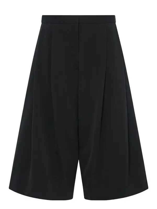 THE ROW Kalyan Pleated Shorts - Black