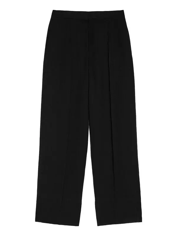 JIL SANDER Pleat-detailed Straight-leg Trousers - Black