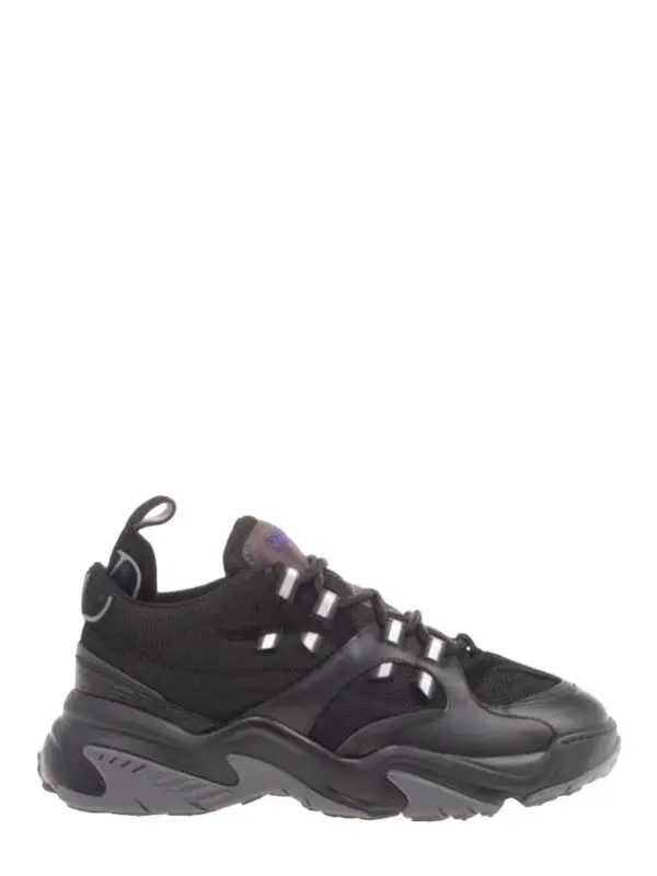 Valentino Garavani Low-top Sneakers With Embroidered Logo And Zip Closure - Black