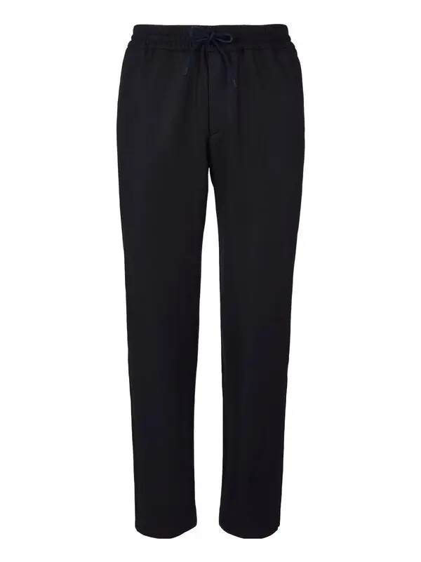 Sease Drawstring Wool Pants - Navy Blue