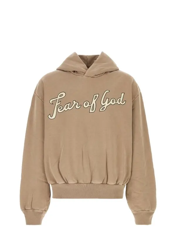 Fear Of God Distressed Hoodie - Nude