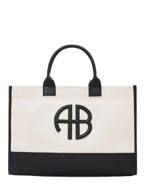 ANINE BING Lara Logo Tote Bag - White