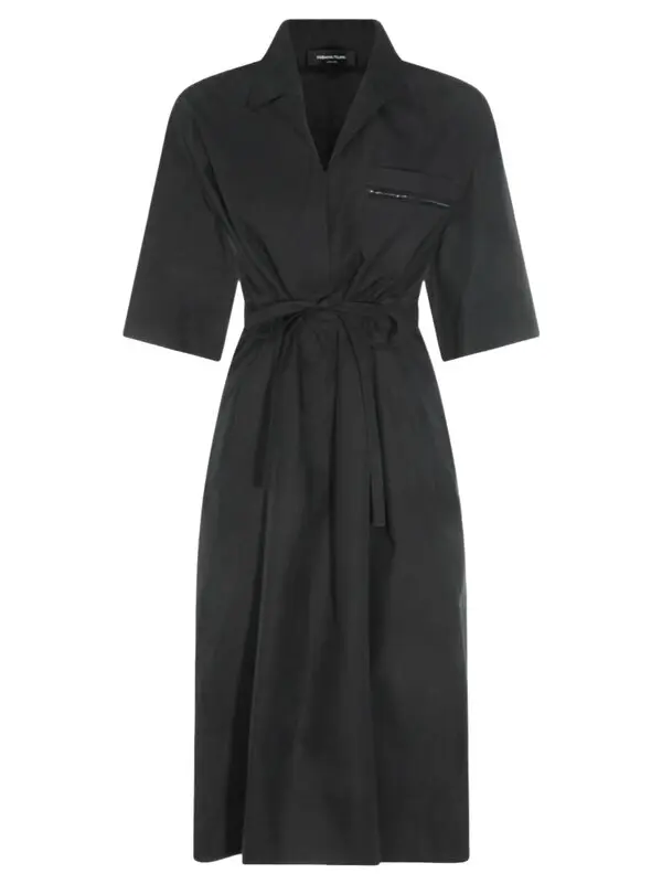 Fabiana Filippi Belted Shirt Dress - Black