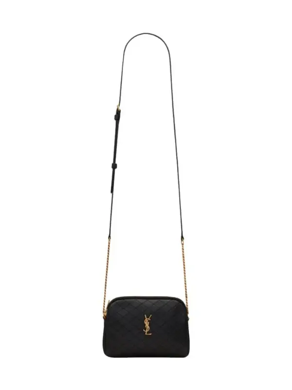 Saint Laurent Gaby Quilted Chain Pouch - Black