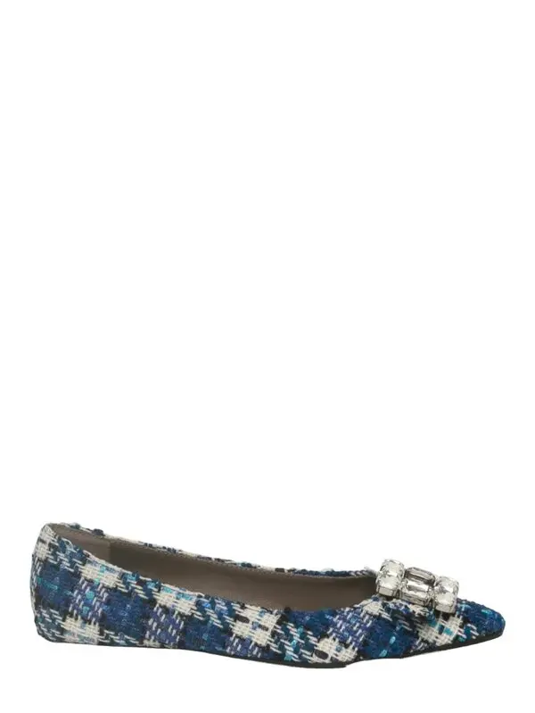 Roberto Festa Embellished Checked Ballerina Flats - Multicolor
