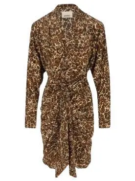 Isabel Marant Étoile Leopard Print" Long-sleeve Dress - Leopardprint