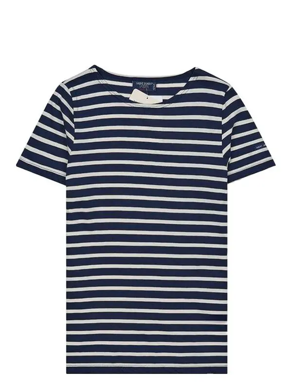 Saint James Striped Short-sleeve T-shirt - Black