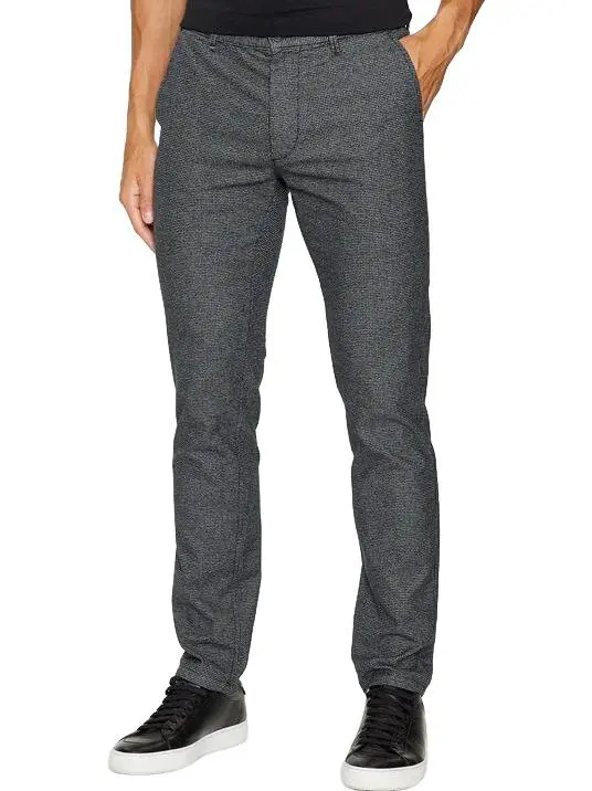Hugo Boss Textured Slim Fit Trousers - Black