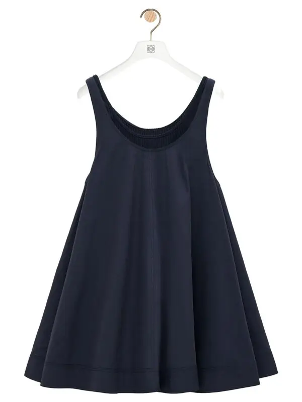 Loewe Trapeze Flared Sleeveless Dress - Midnight Blue