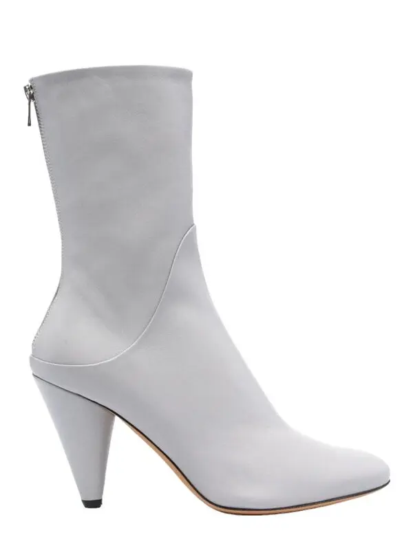 Proenza Schouler Cone 95mm Leather Boots - Gray