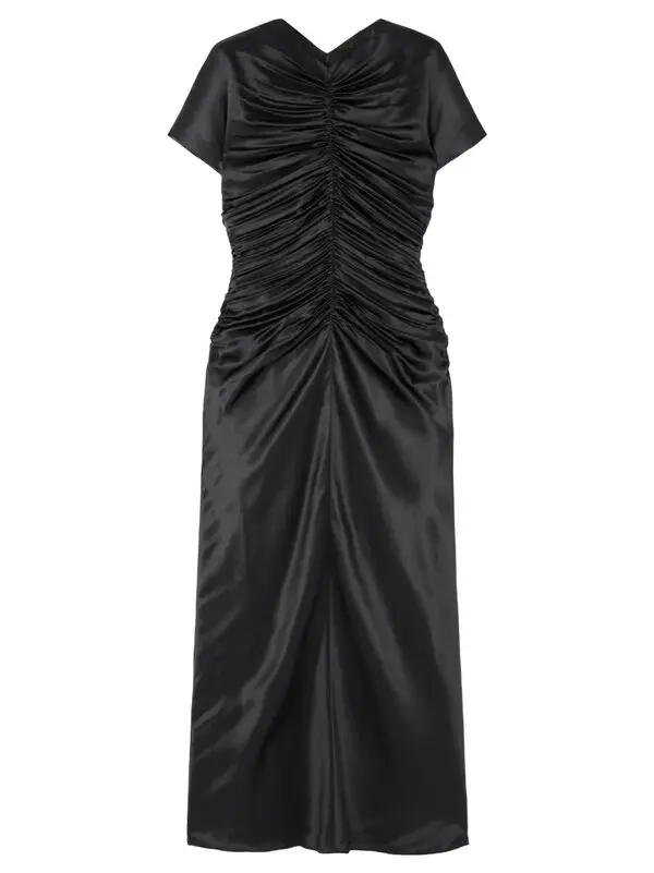 Tove Pleated Midi Dress - Black