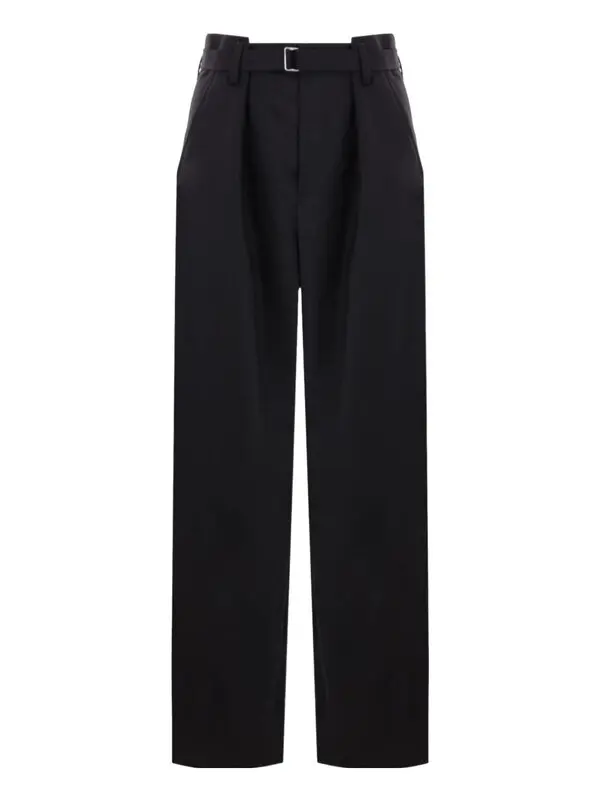 ANN DEMEULEMEESTER High-waisted Tailored Trousers - Black