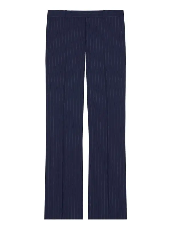 Givenchy Slim Fit Striped Tailored Trousers - Dark Blue