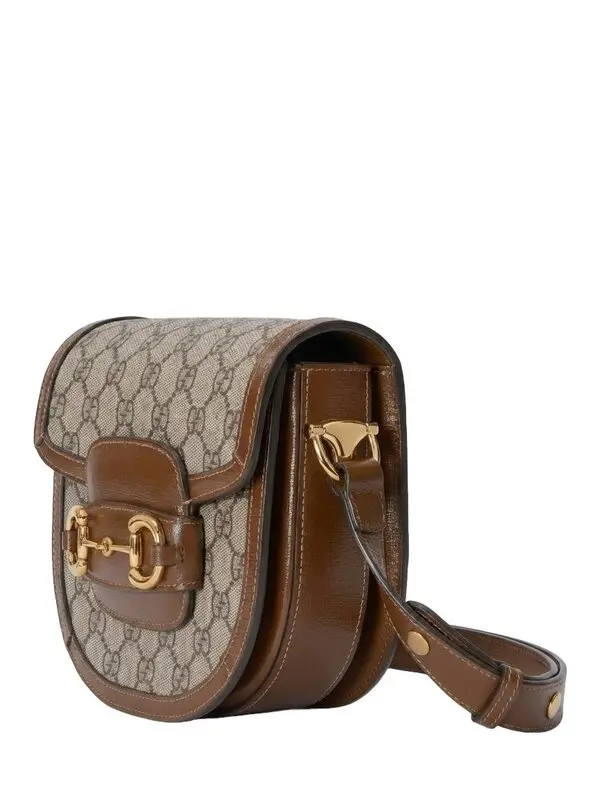 Gucci 1955 Horsebit Mini Rounded Shoulder Bag - Nude