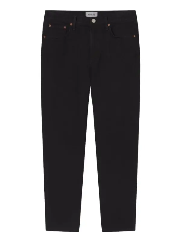 AGOLDE Buttoned Straight-leg Jeans - Black