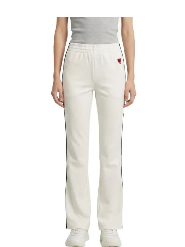 Marissa Chiara Heart Pattern Sweatpants - White