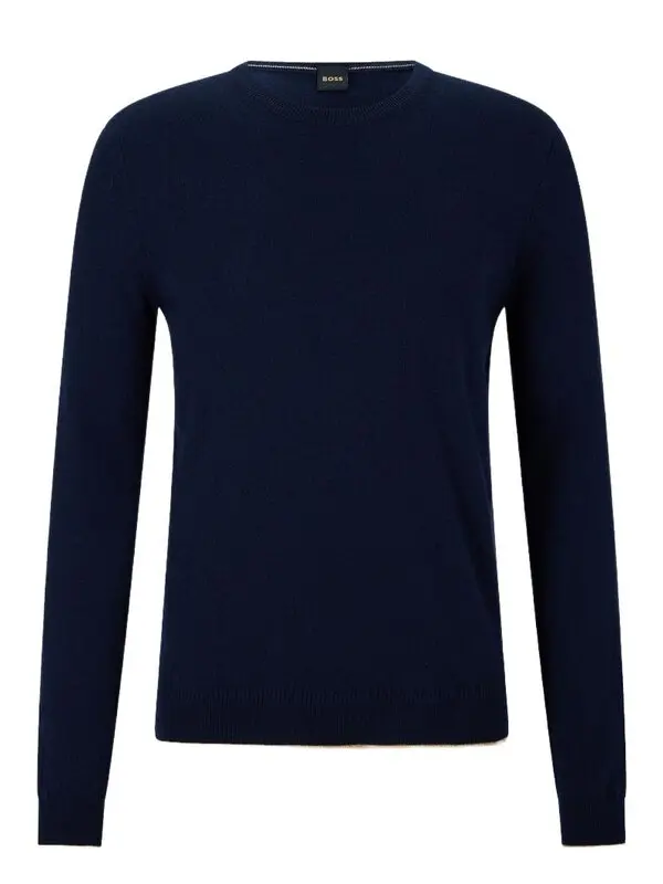 Hugo Boss Round Neck Long Sleeve Sweater - Black