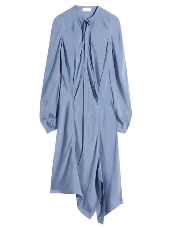 LEMAIRE Creased Bias Dress - Horizon