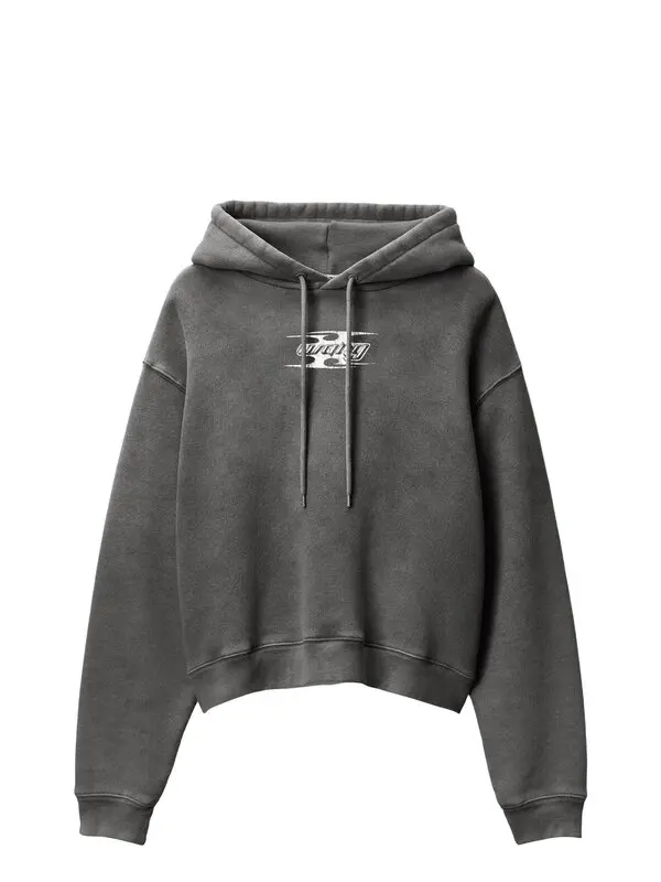 Alexander Wang Blade Logo Embossed Hoodie - Grey