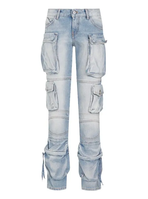 Attico Essie Cargo Jeans - Gray