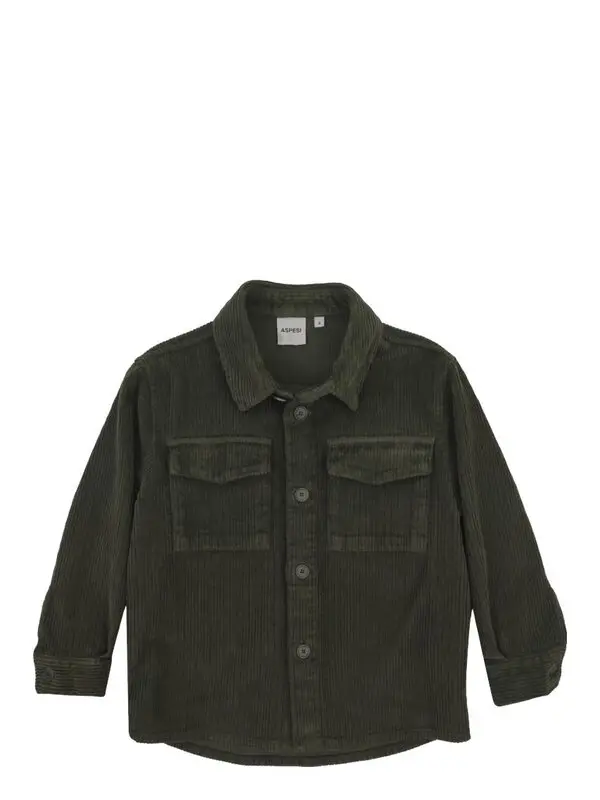 Aspesi Corduroy Button-down Shirt - Black