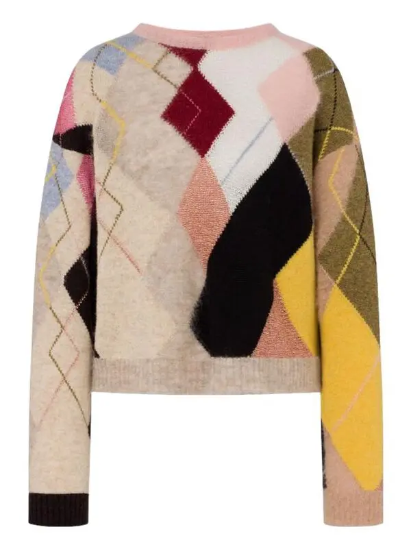 Moschino Argyle Knit Jumper - Nude