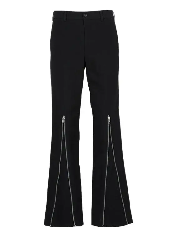 Comme Des Garçons Zip Detailed Trousers - Black
