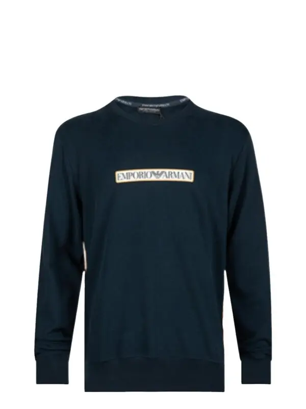 Emporio Armani Logo Detail Long Sleeve Sweatshirt - Black