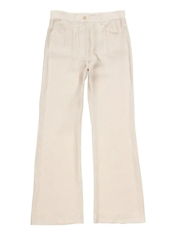 Acne Studios Checked Straight-leg Trousers - Beige Multi-color