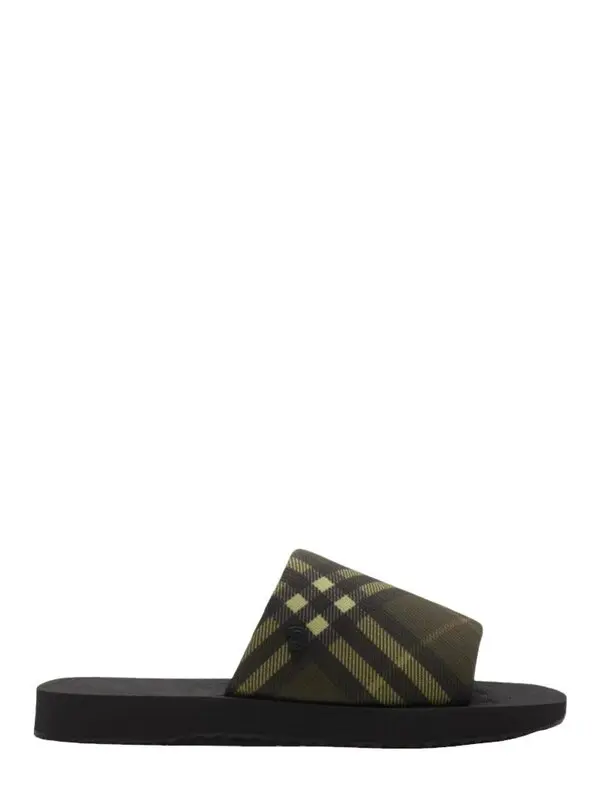 Burberry Check Trek Slides - Black