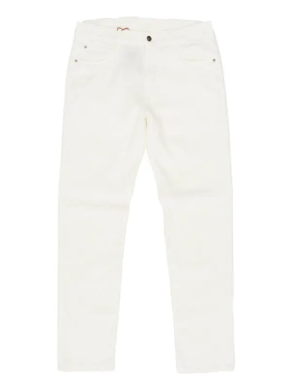 Loro Piana Logo Patch Jeans - White