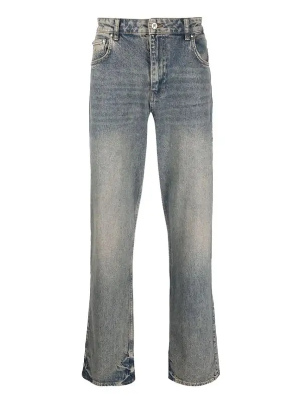 REPRESENT Bleached-effect Straight-leg Jeans - Gray