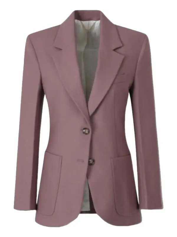 Victoria Beckham Single-breasted Long-sleeved Blazer - Gray