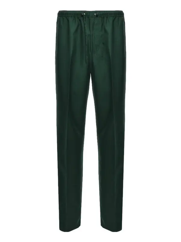LANVIN Straight Leg Drawstring Track Pants - Black
