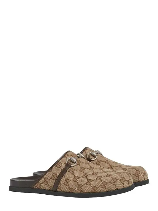 Gucci Horsebit Mules - Beige And Ebony
