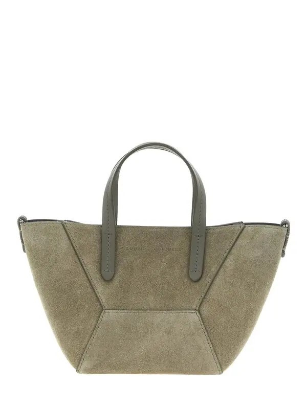 Brunello Cucinelli Duomini Mini Shoulder Bag - Gray