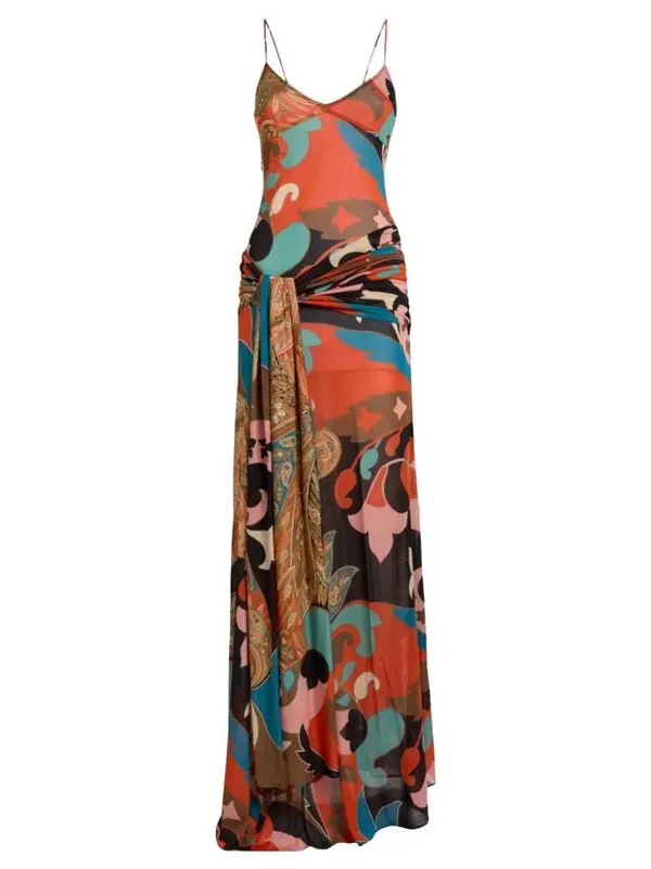 Etro Printed Maxi Dress - Multicolor