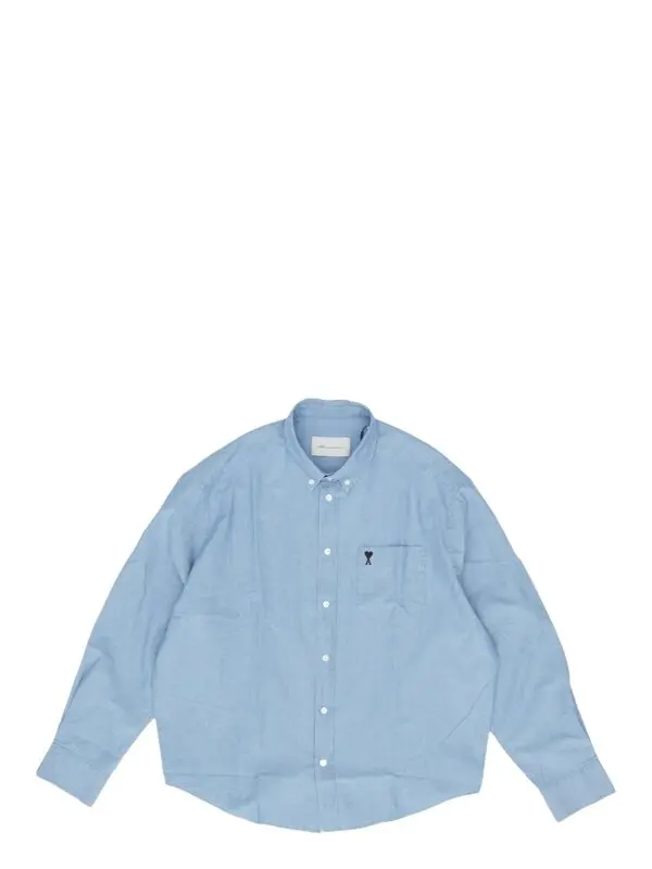 AMI Paris Logo Embroidered Shirt - No