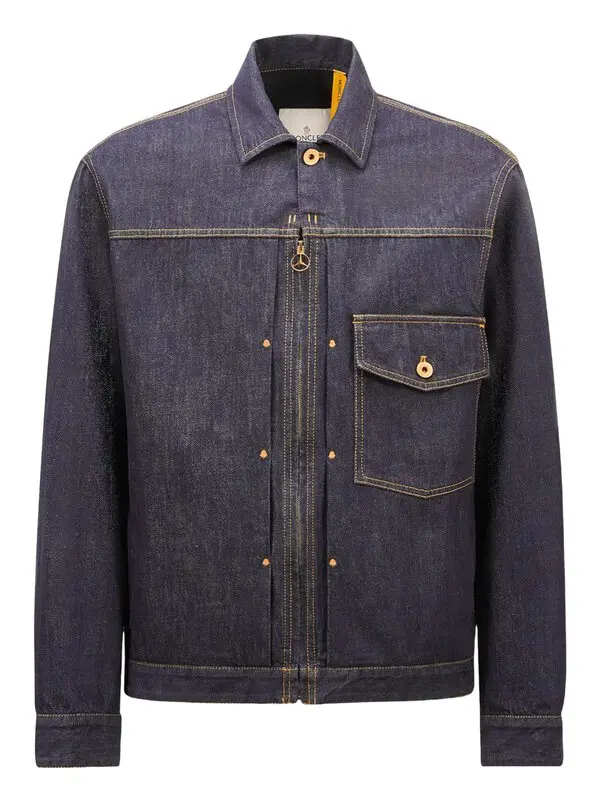 Moncler X Mercedes-benz Nigo Nepit Denim Jacket - Denim Blue