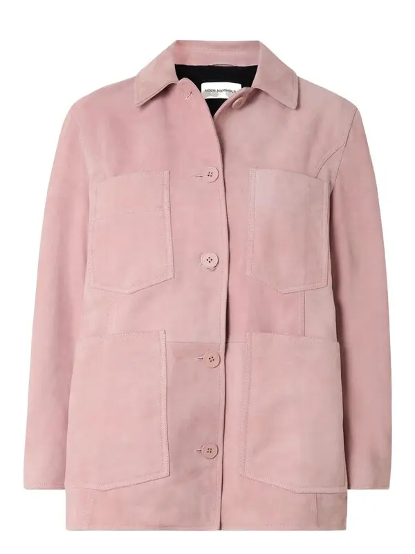 Nour Hammour Patchwork Suede Jacket - Pink